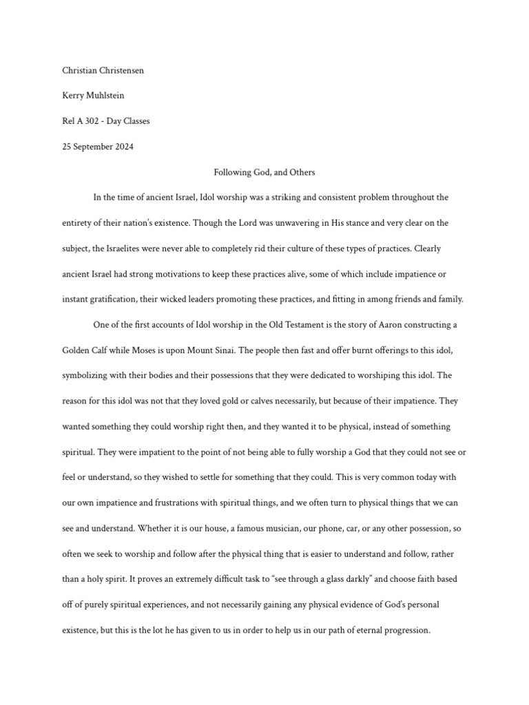 Idol Worship in Ancient Israel | PDF | Idolatry | Theology