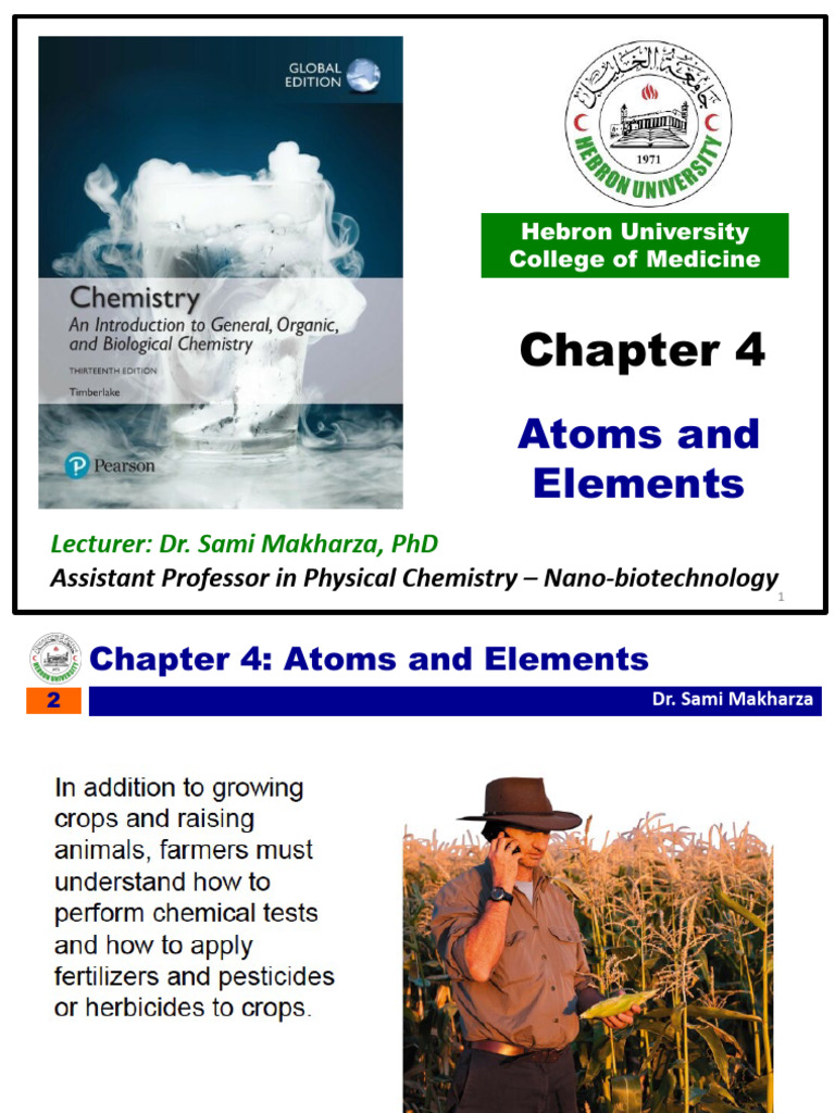 Chapter 4 - Atoms and Elements | PDF | Atoms | Atomic Nucleus