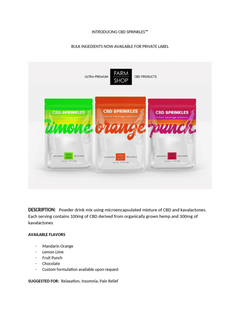 Introducing Cbd Sprinkles | PDF