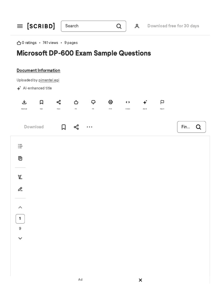 Microsoft DP-600 Exam Sample Questions _ PDF _ Microsoft Azure ...