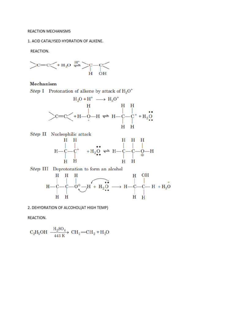 Reaction Mechanisms | PDF