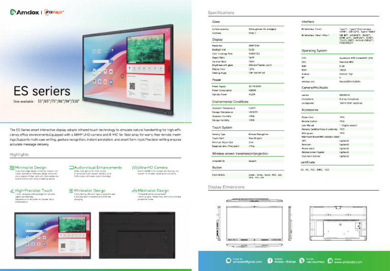 Specifications ES 2 | PDF