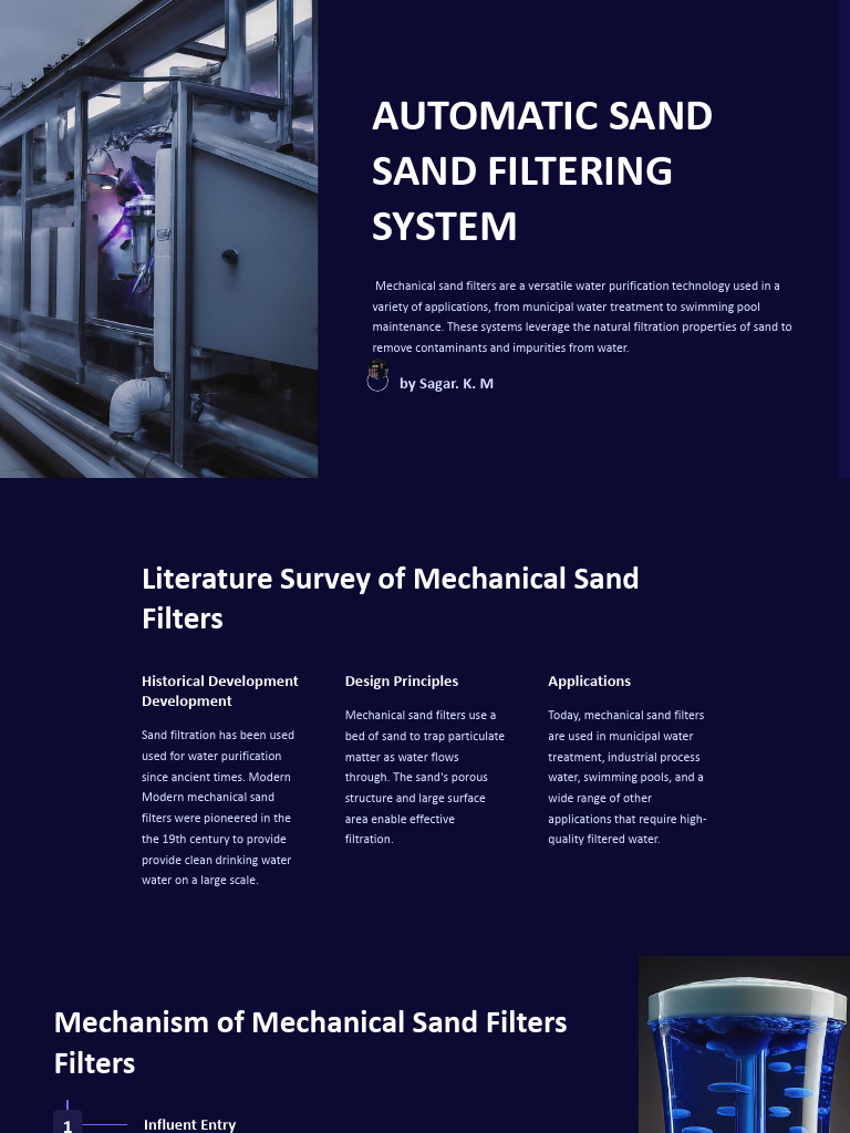 Final Ppt of Sand Fil | PDF | Filtration | Water Purification