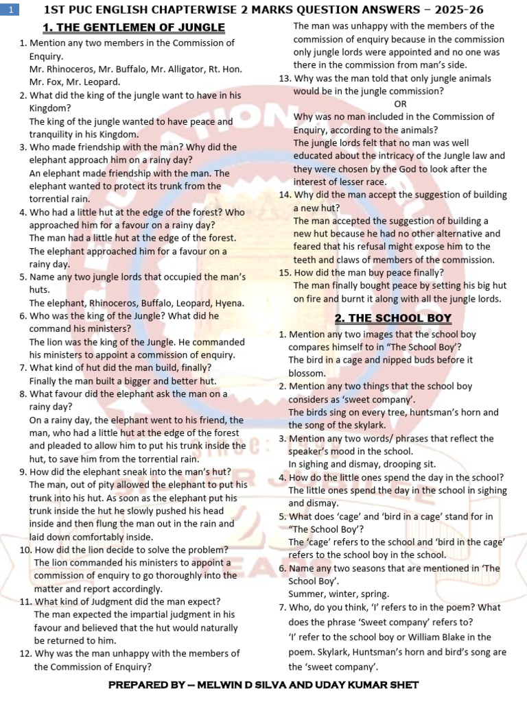 TWO MARKS | PDF