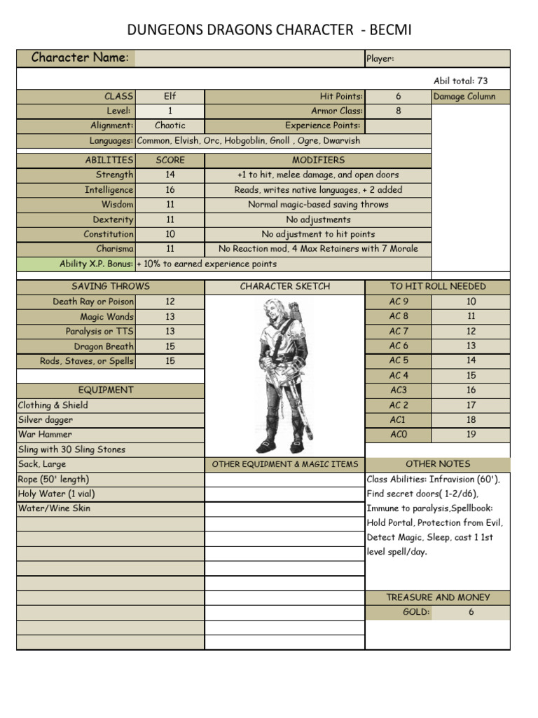 Canticle - Elf - Level 1 | PDF | Gaming | Tabletop Games