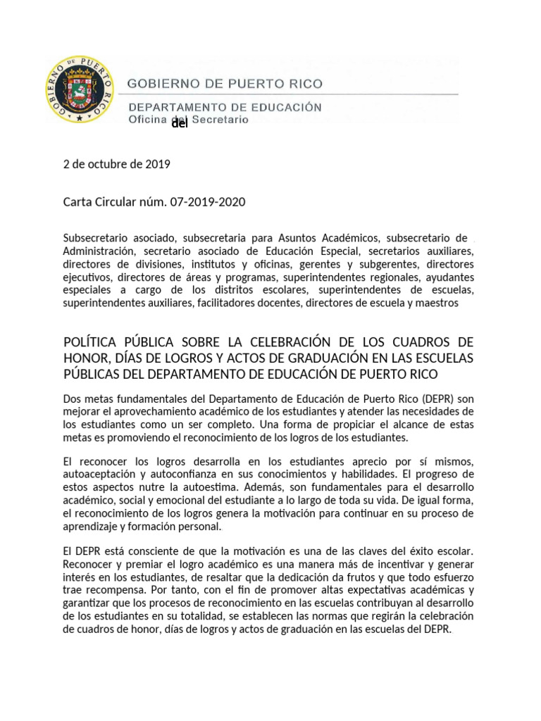 CARTA CIRCULAR 07-2019-2020-FIRMADO-Clases Graduanda, Dias de Logros ...