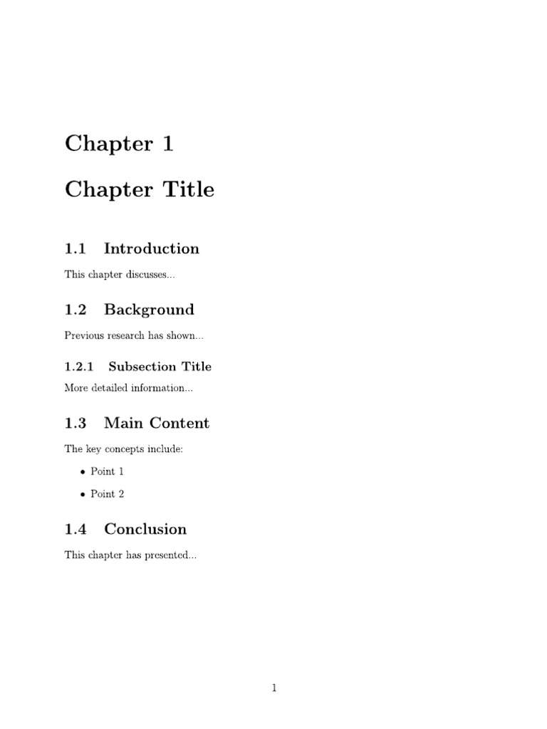 Latex Book Chapter | PDF