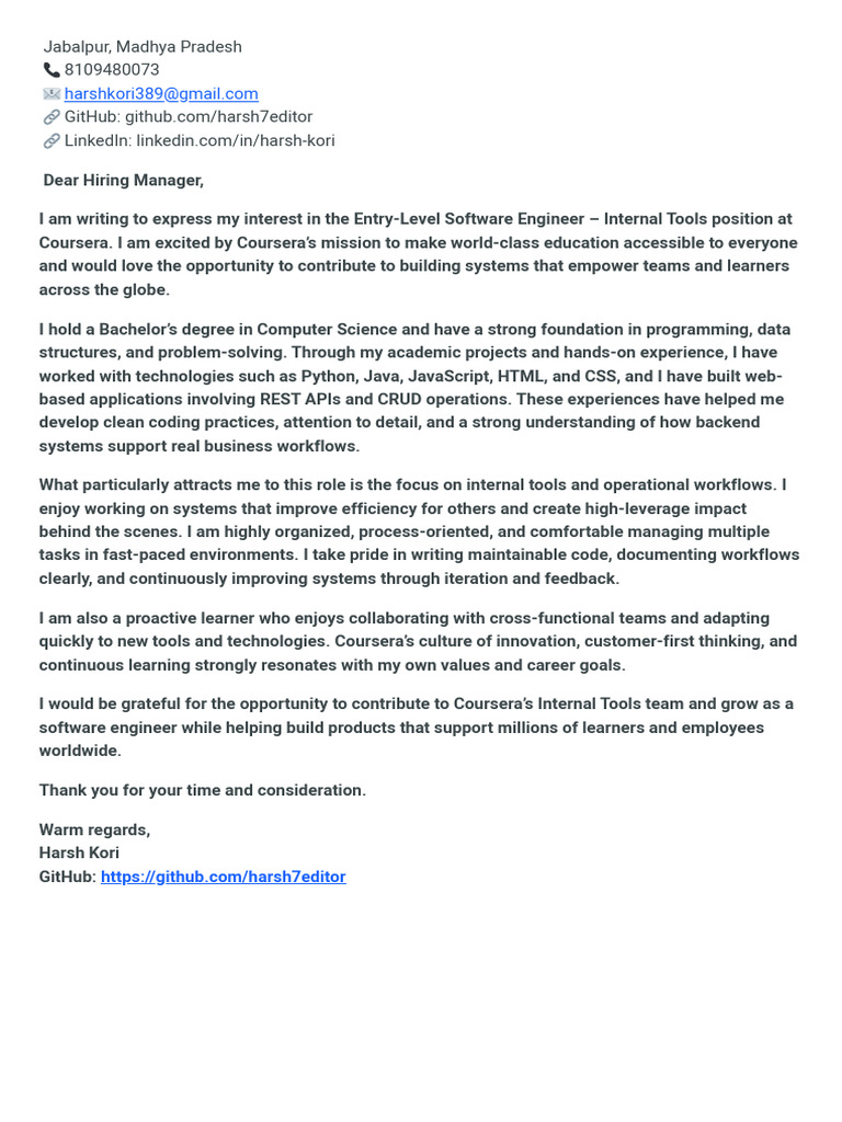 Cold Letter | PDF