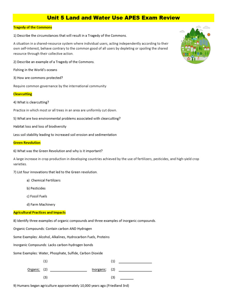 Unit 5 Land and Water Use AP Exam Review | PDF | Irrigation | Pesticide