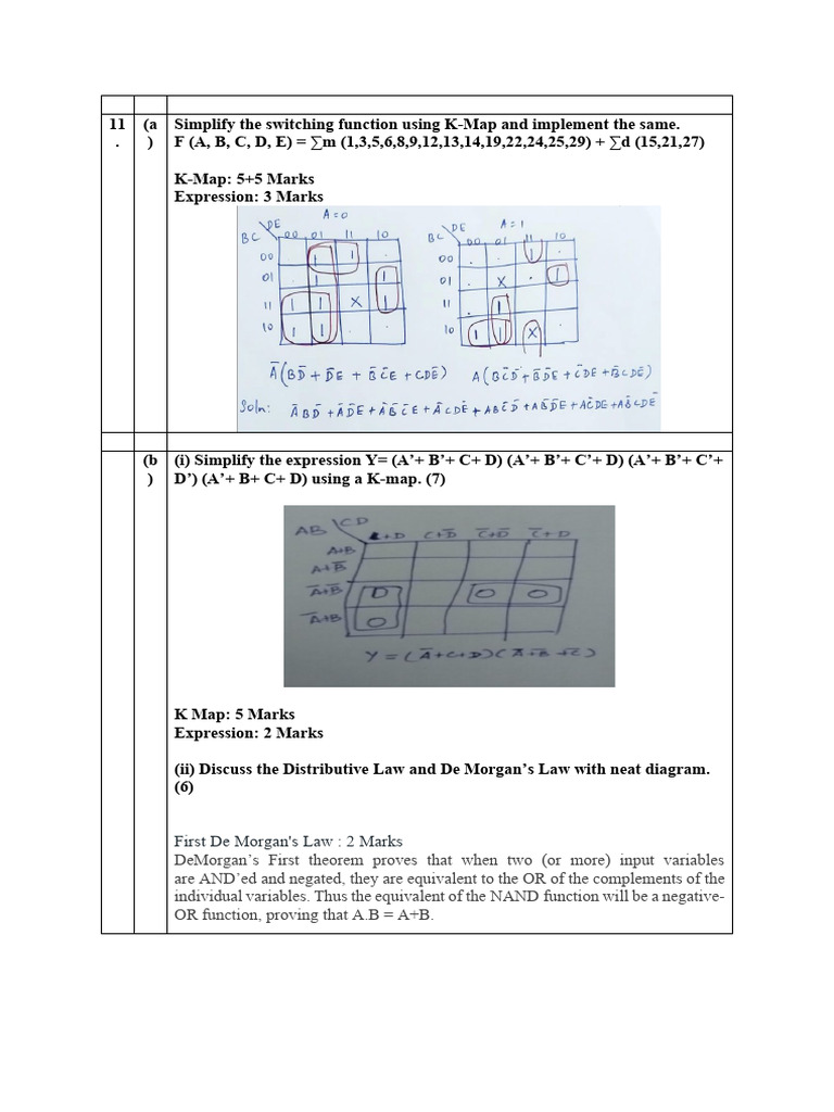 Part-B Sample Questions | PDF | Logic Gate | Mathematical Logic