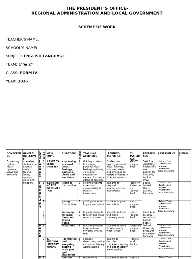 New Scheme Eng Form 4 w | PDF | Essays | Learning