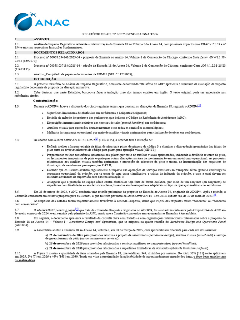 Cp 10 2025 Relatorio de Analise de Impacto Regulatorio | PDF | Pista ...