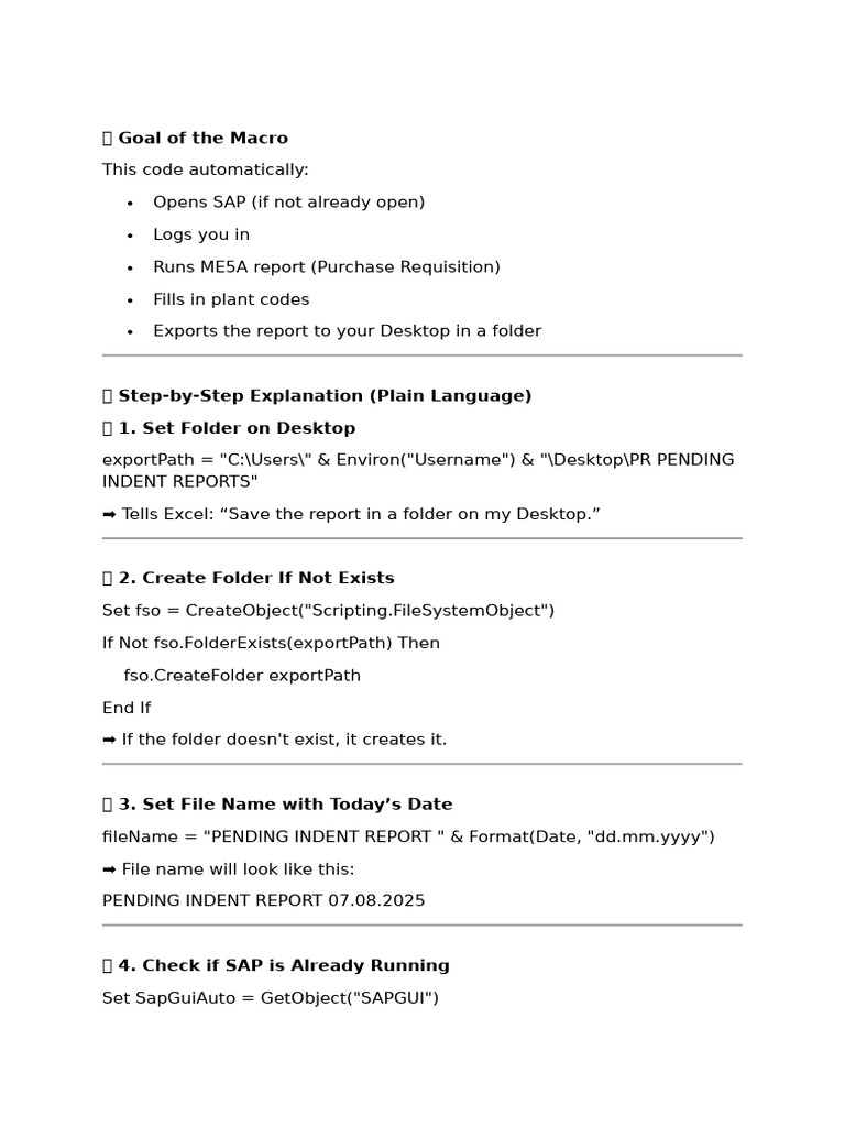 ME5A Macro Code Explanation | PDF | Filename | System Software