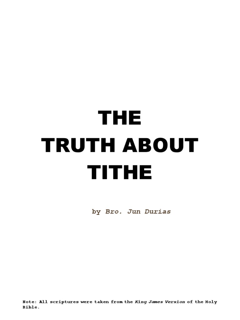 The Truth About Tithe | PDF | Tithe | Sacrifice