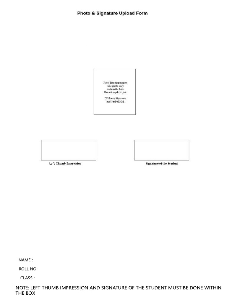 Thumb and Sign Form | PDF