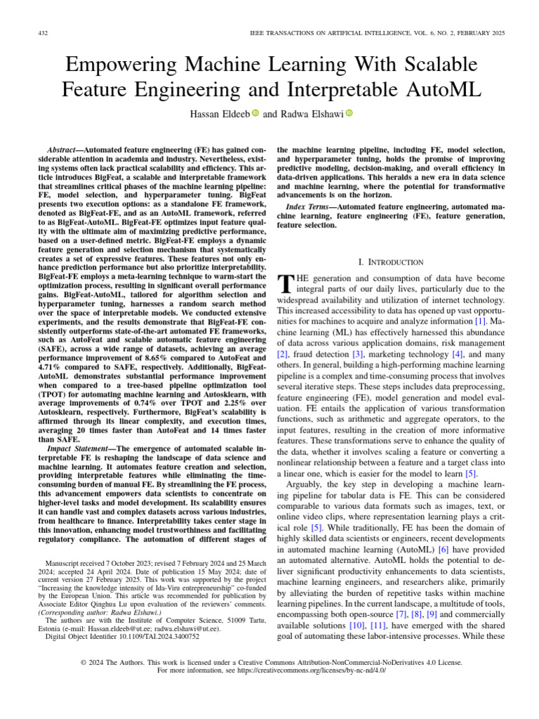 Empowering Machine Learning With Scalable Feature Engineering and ...