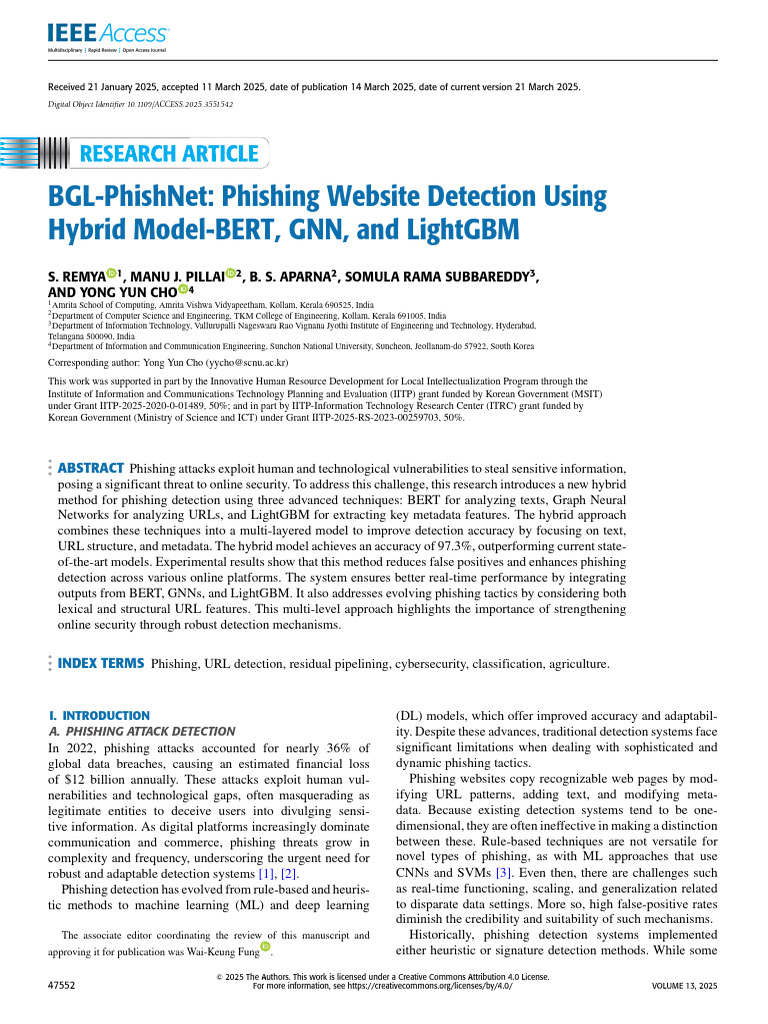 BGL-PhishNet Phishing Website Detection Using Hybrid Model-BERT GNN and LightGBM | PDF ...