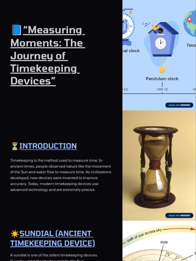 Measuring Moments the Journey of Timekeeping Devices | PDF
