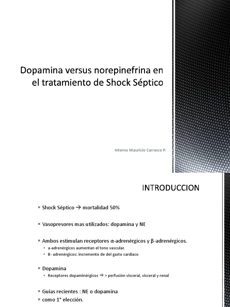Dopamina Versus Norepinefrina en El Tratamiento de Shock | PDF ...