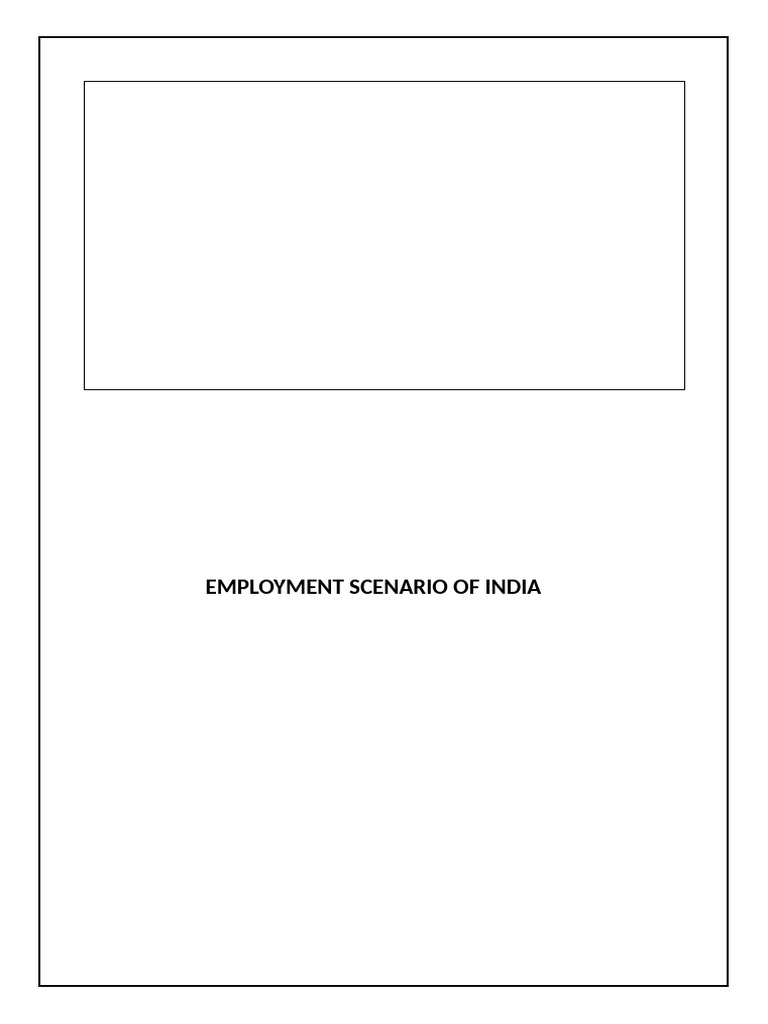 English Investigatory Project Cbse Class 12, Employment Scenarios in ...