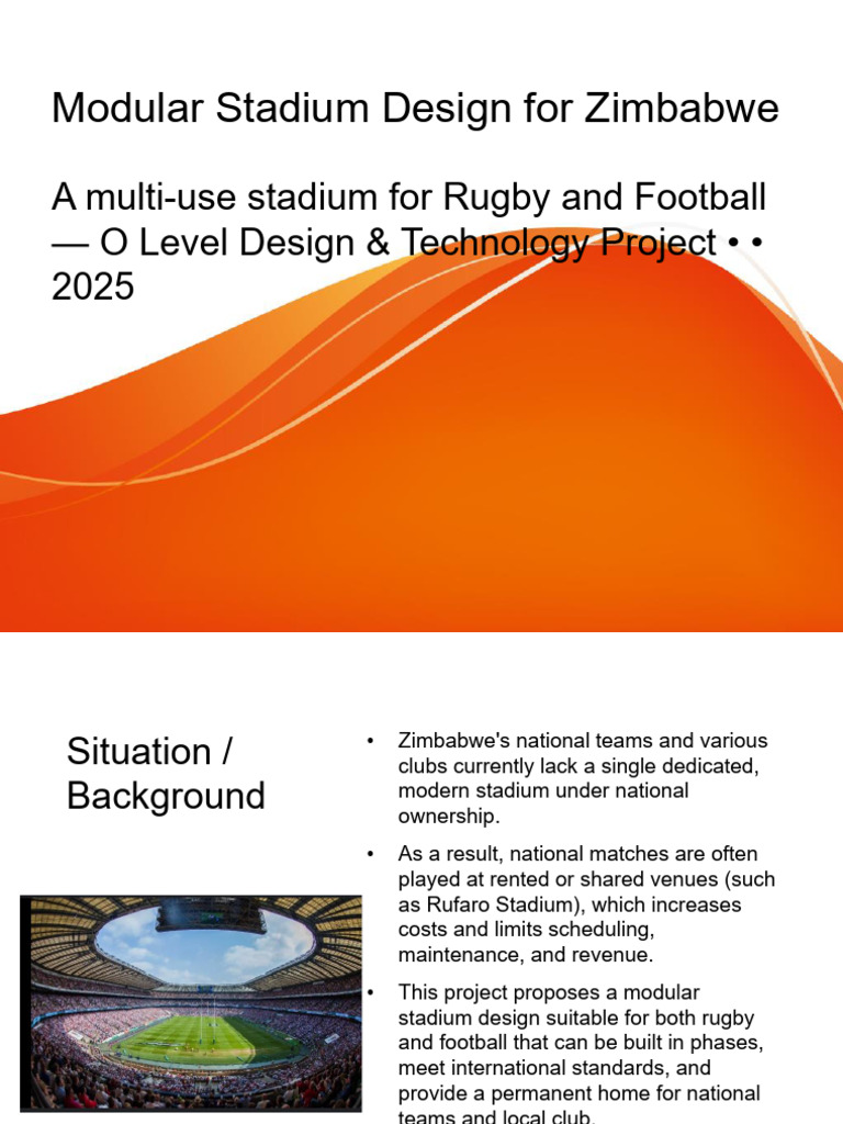 Modular Stadium Zimbabwe Presentation | PDF | Stadium