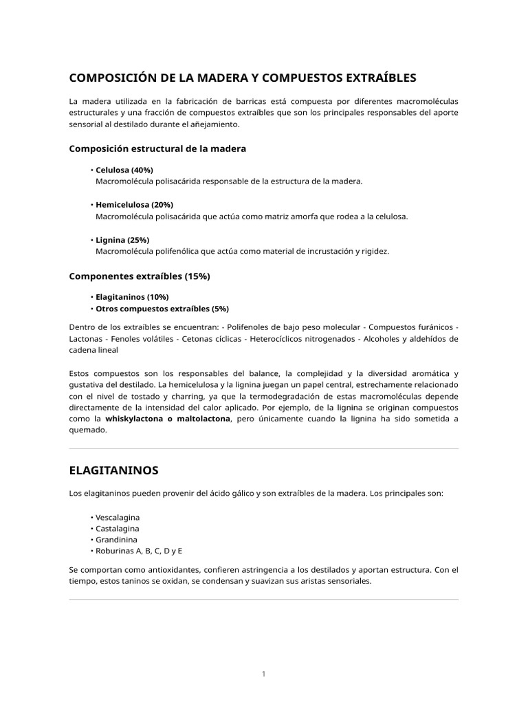 Añejamiento En Madera Y Química Del Ron – Apunte Completo Organizado ...