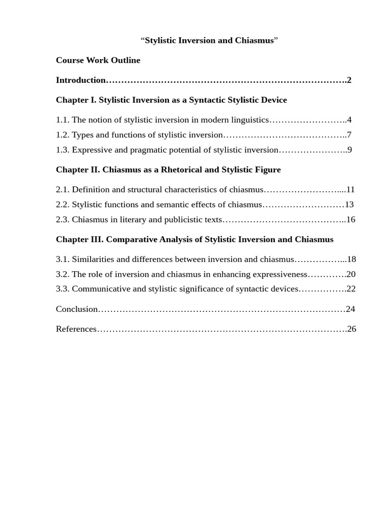 “Stylistic Inversion and Chiasmus” | PDF | Semantics | Rhetoric