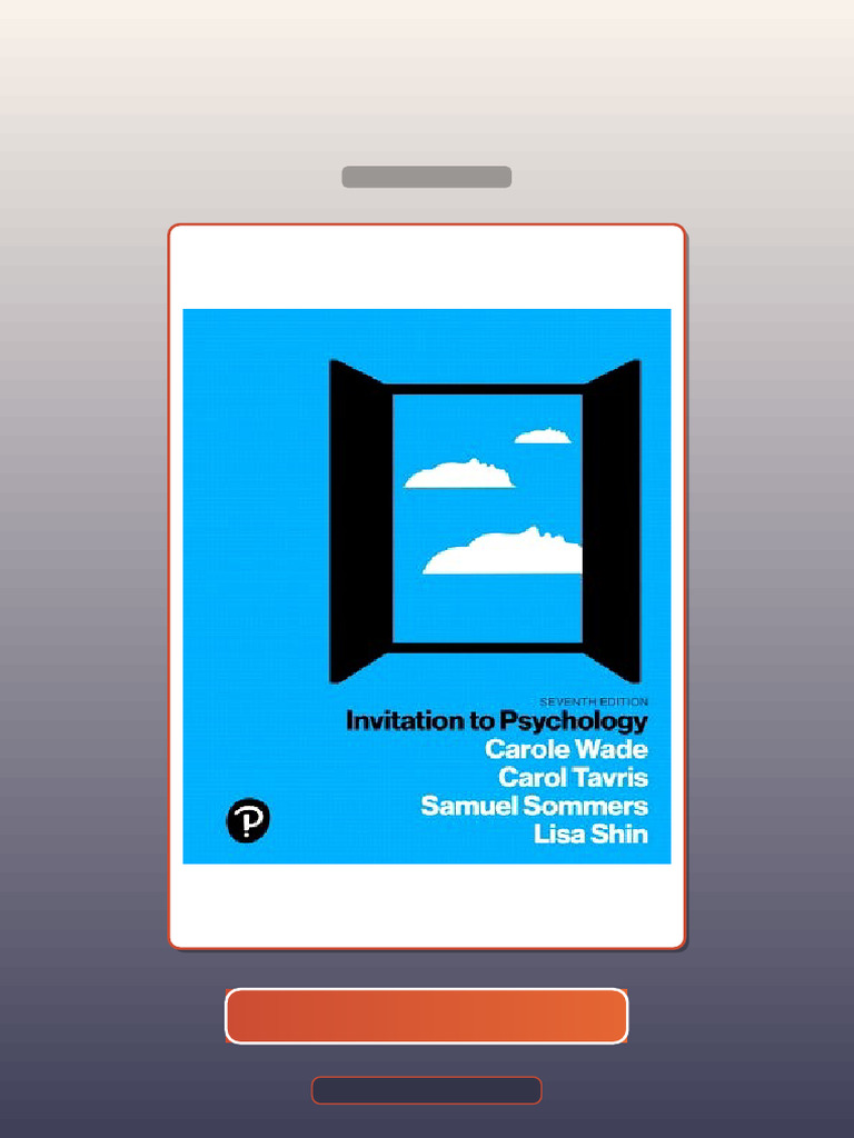 Invitation to Psychology 7th Edition Carole Wade Carol Tavris Samuel R ...
