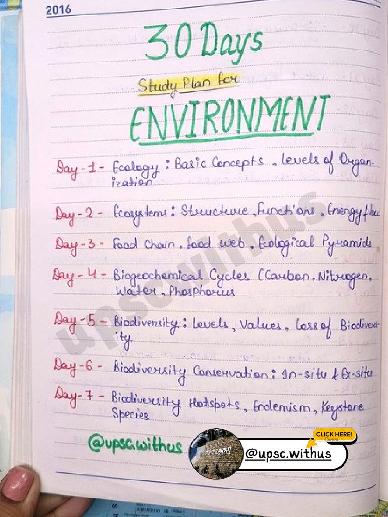 Environment 30 Days Plan | PDF