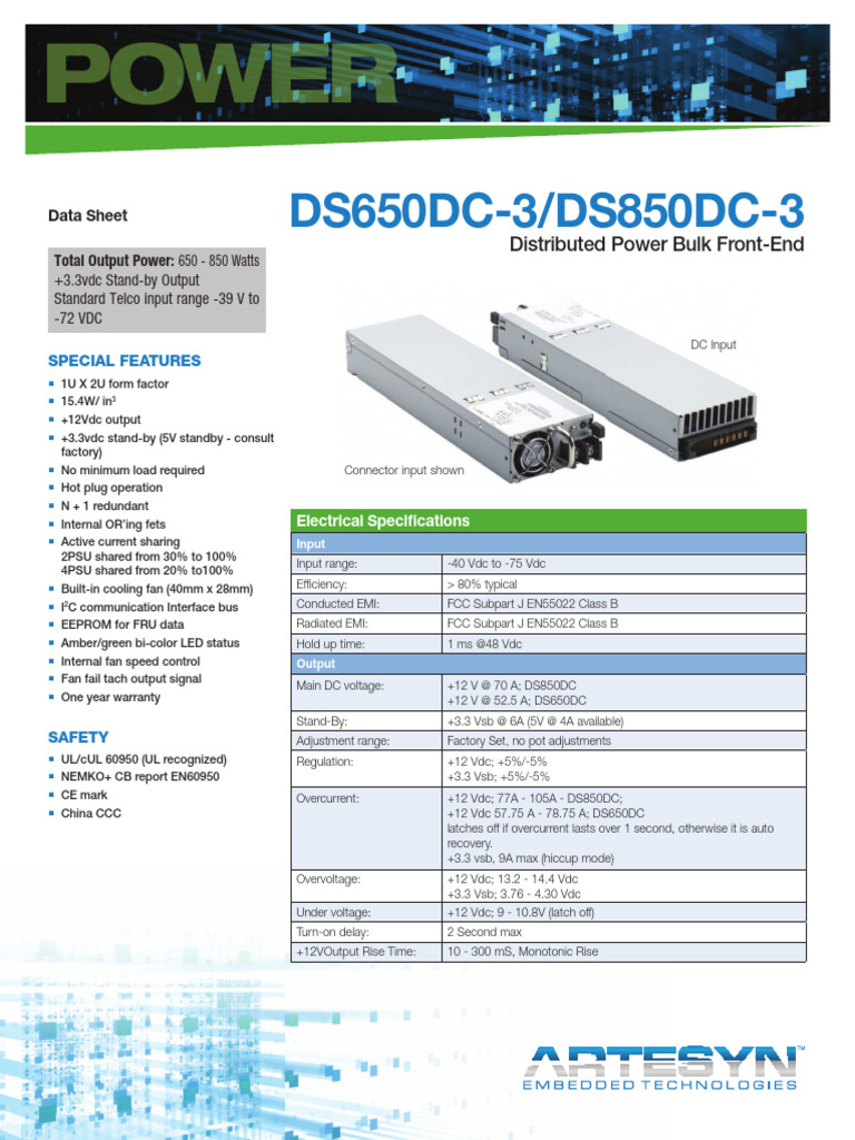 Commscope DAS Power Supply | PDF | Power Supply | Electrical Engineering