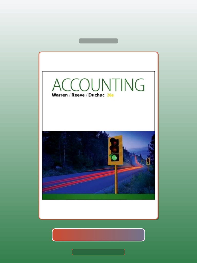 Accounting 26th Edition Carl S Warren James M Reeve Jonathan Duchac ...