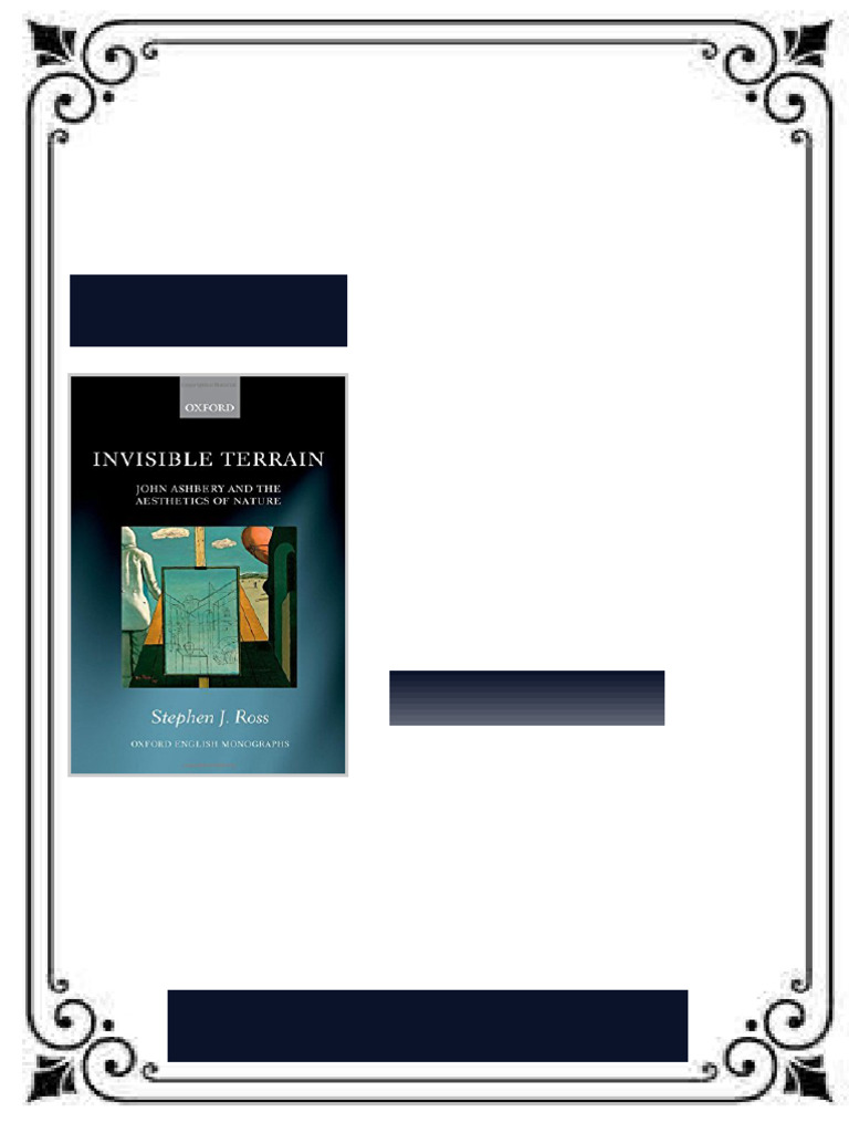 Invisible Terrain: John Ashbery and the Aesthetics of Nature 1st ...