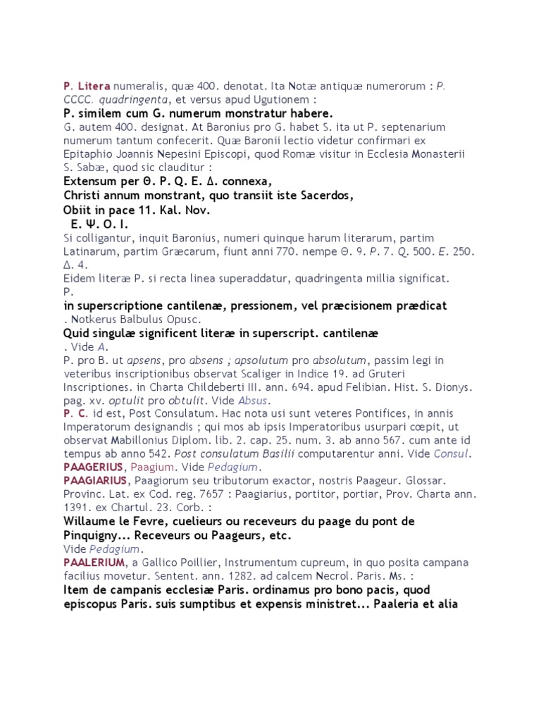 Du Cange - P | PDF | Religion et spiritualité