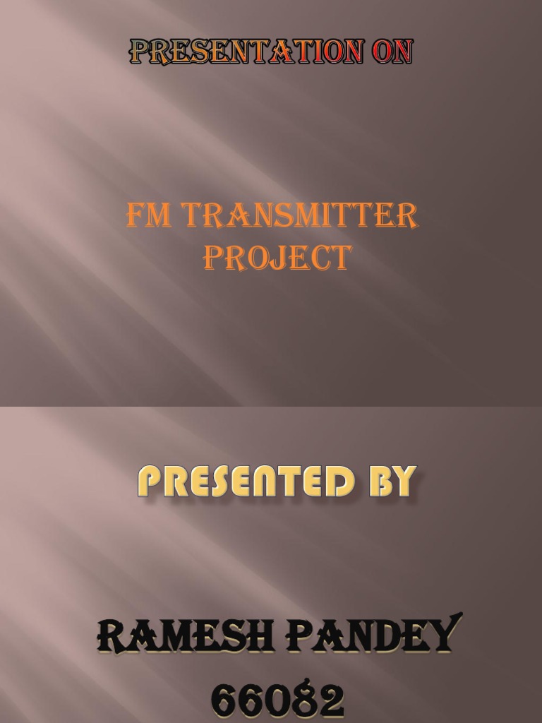 FM Transmitter Project Guide | PDF | Capacitor | Antenna (Radio)