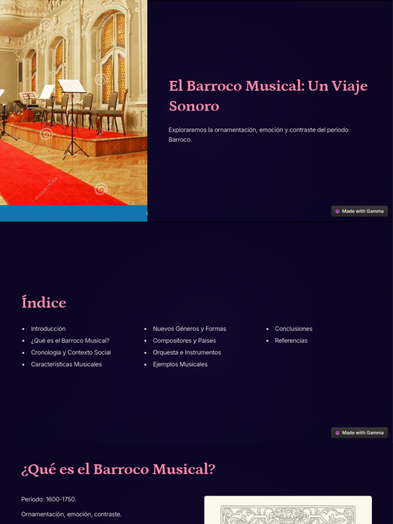 El Barroco Musical Un Viaje Sonoro | PDF