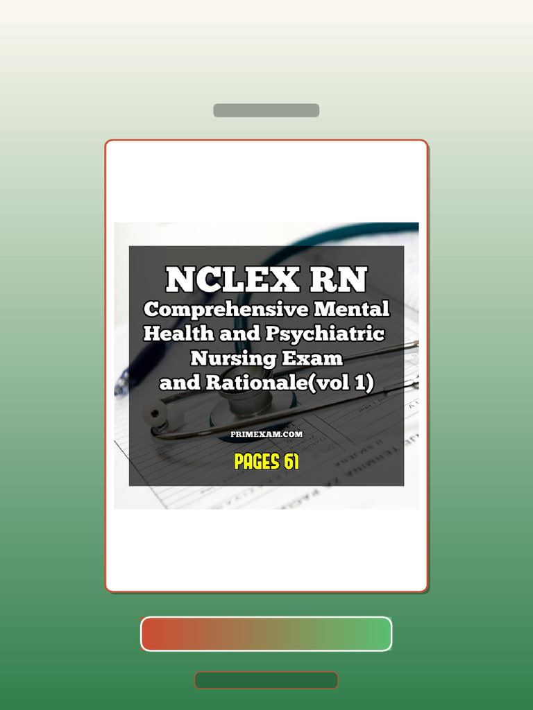 NCLEX RN Comprehensive Mental Health and Psychiatric Nursing Exam and ...