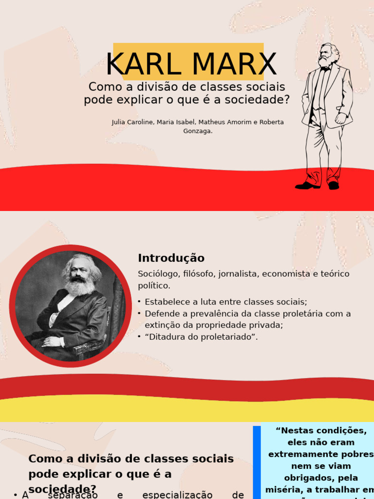 Trabalho Karl Marx_20250324_065422_0000 | PDF | Conflito de classes ...