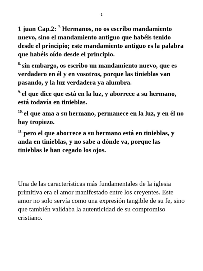 1 juan Cap.2.7 | PDF | Amor | Fe