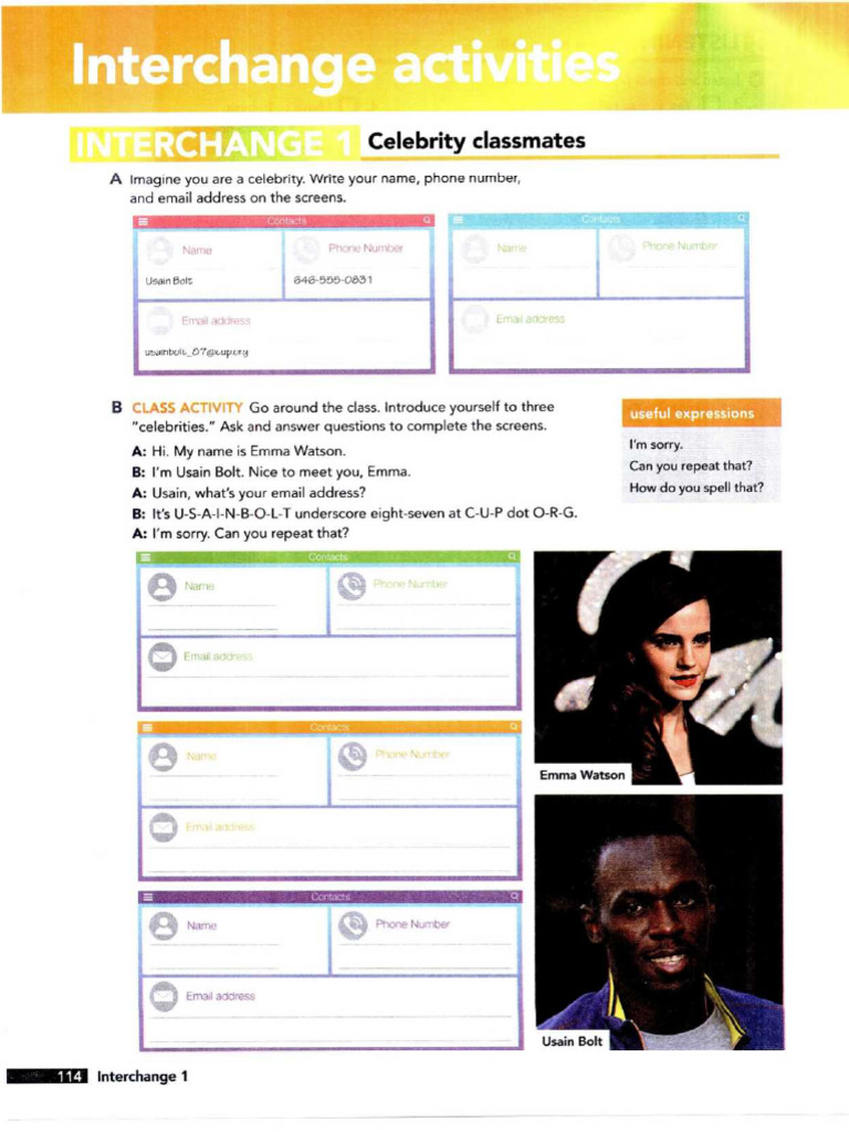 Interchange Intro - Extra Activities | PDF