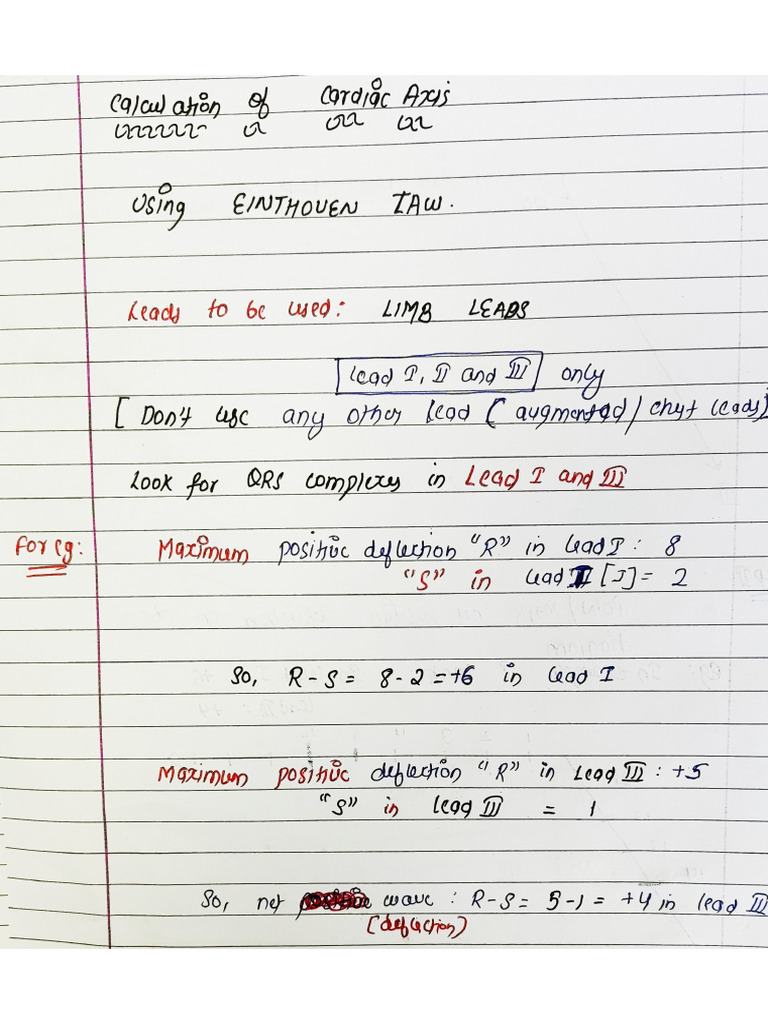 Cardiac Axis Calculation | PDF
