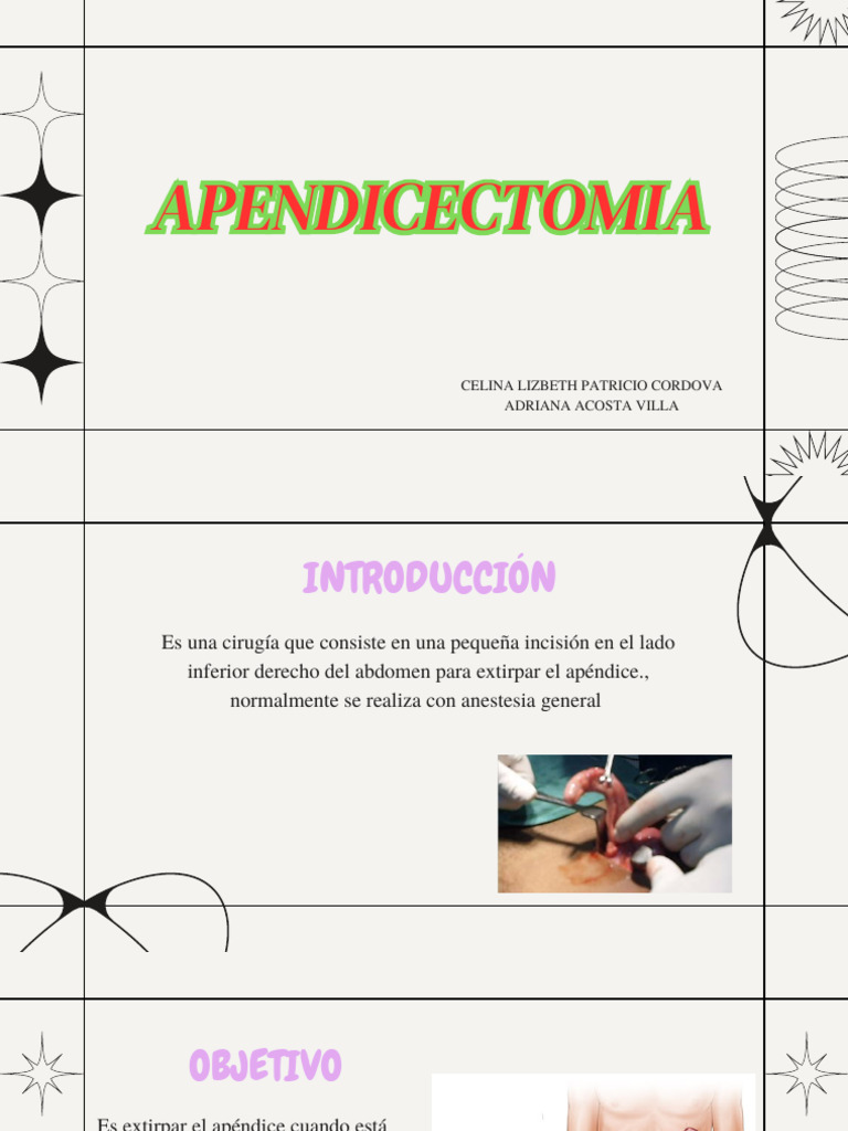 APENDICECTOMIA | PDF | Especialidades Medicas | Gastroenterología