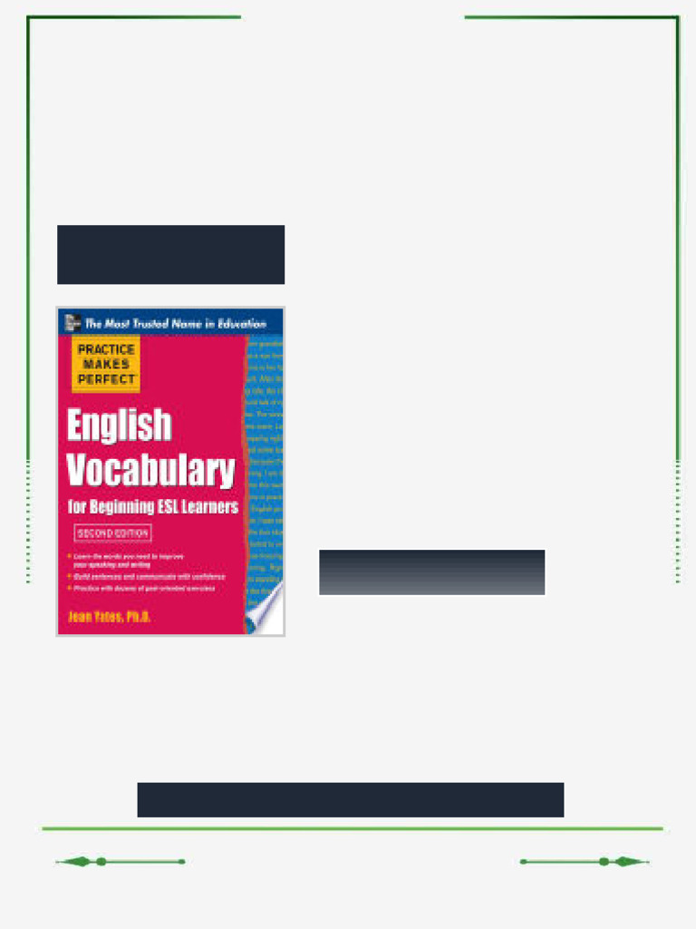 Practice Makes Perfect English Vocabulary for Beginning ESL Learners ...