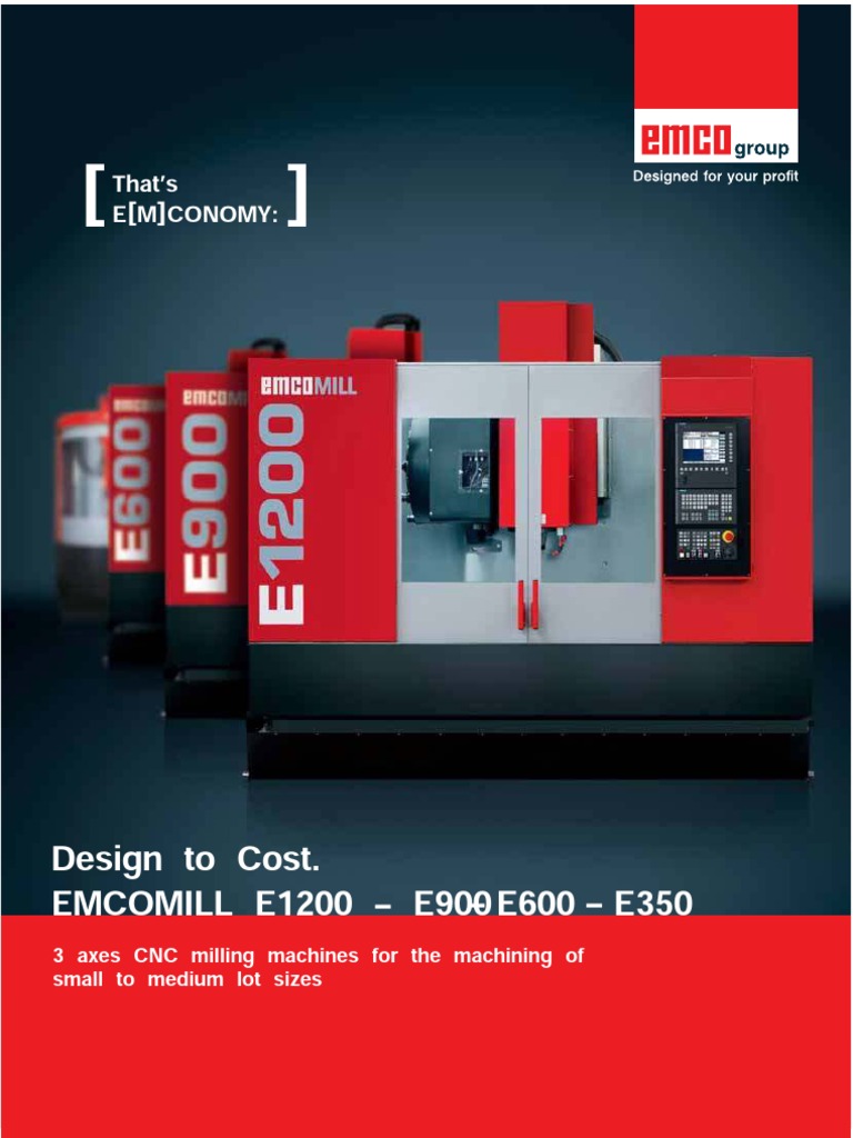 Anexo 2 - Fresadora Emcomill E600 | PDF | Numerical Control | Industries