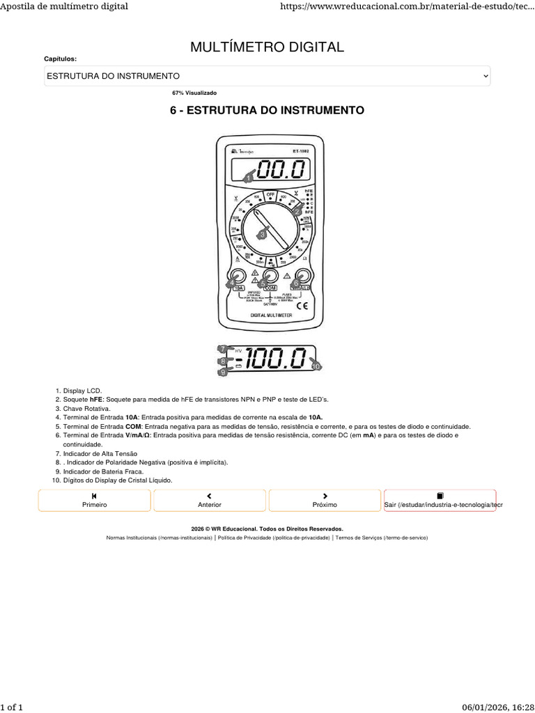 Apostila de Multímetro Digital 02 | PDF