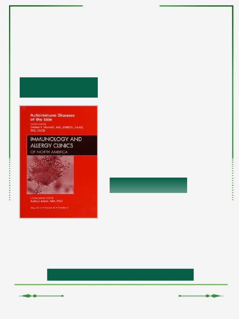 Autoimmune diseases of the skin by Murrell, Dédée F instant download ...