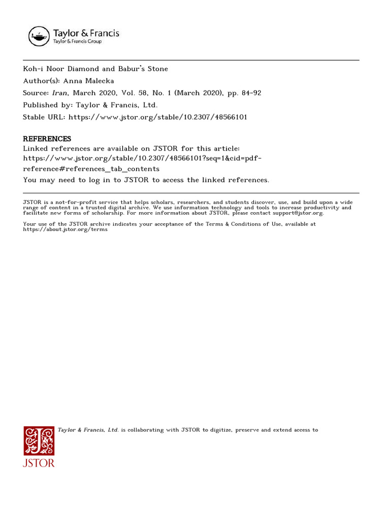 Malecka KohiNoorDiamond 2020 | PDF | Mughal Empire