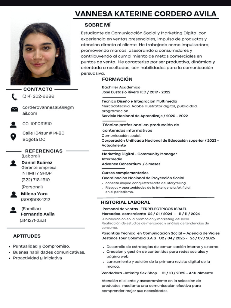 Cv Van Nesa Kate Rine Cordero Avila | PDF | Marketing | Publicidad digital