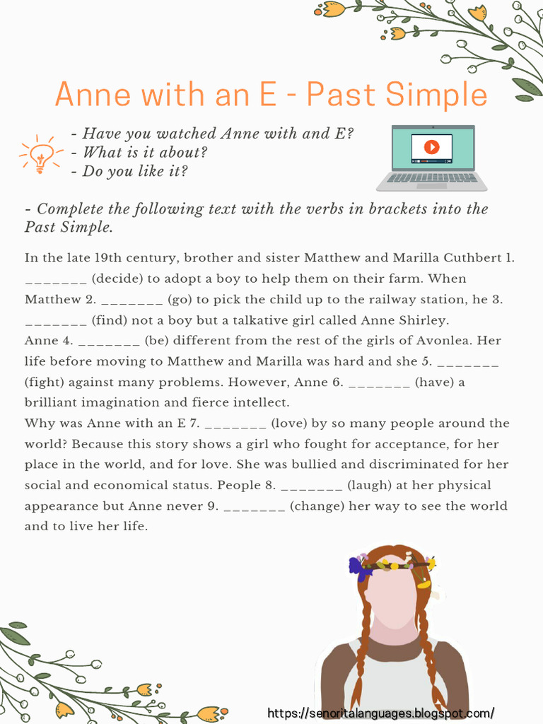 Anne With an E - Past Simple | PDF