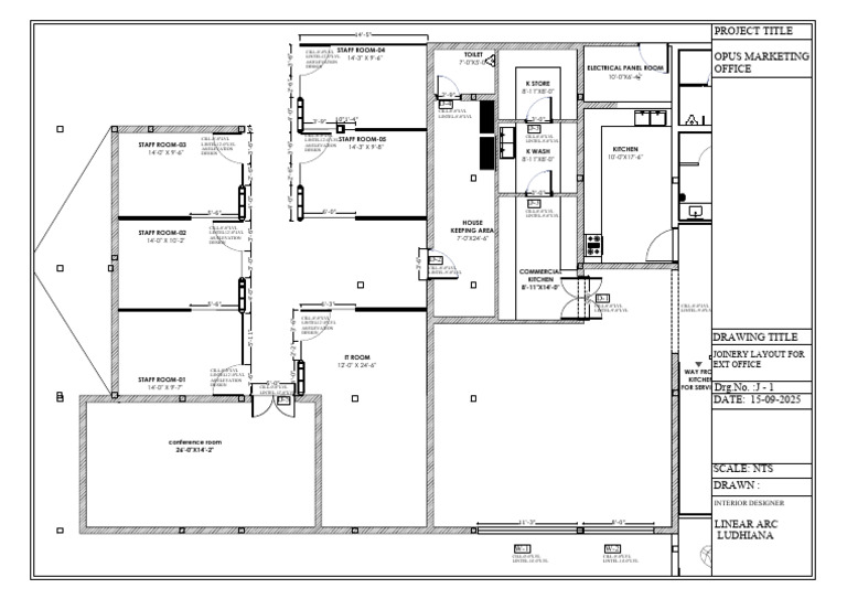 Joinery Layout Plan For Ext Office | PDF