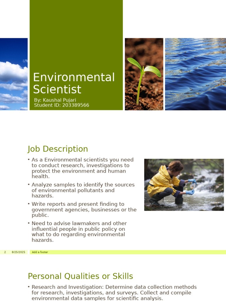 Environmental Scientist PPT Answer Response | PDF | Environmental ...